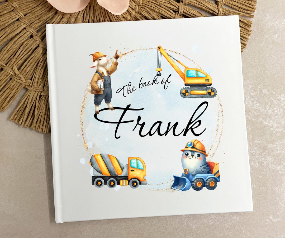Personalized Gift for Boys Digger Book for Kids Excavator Gifts ...