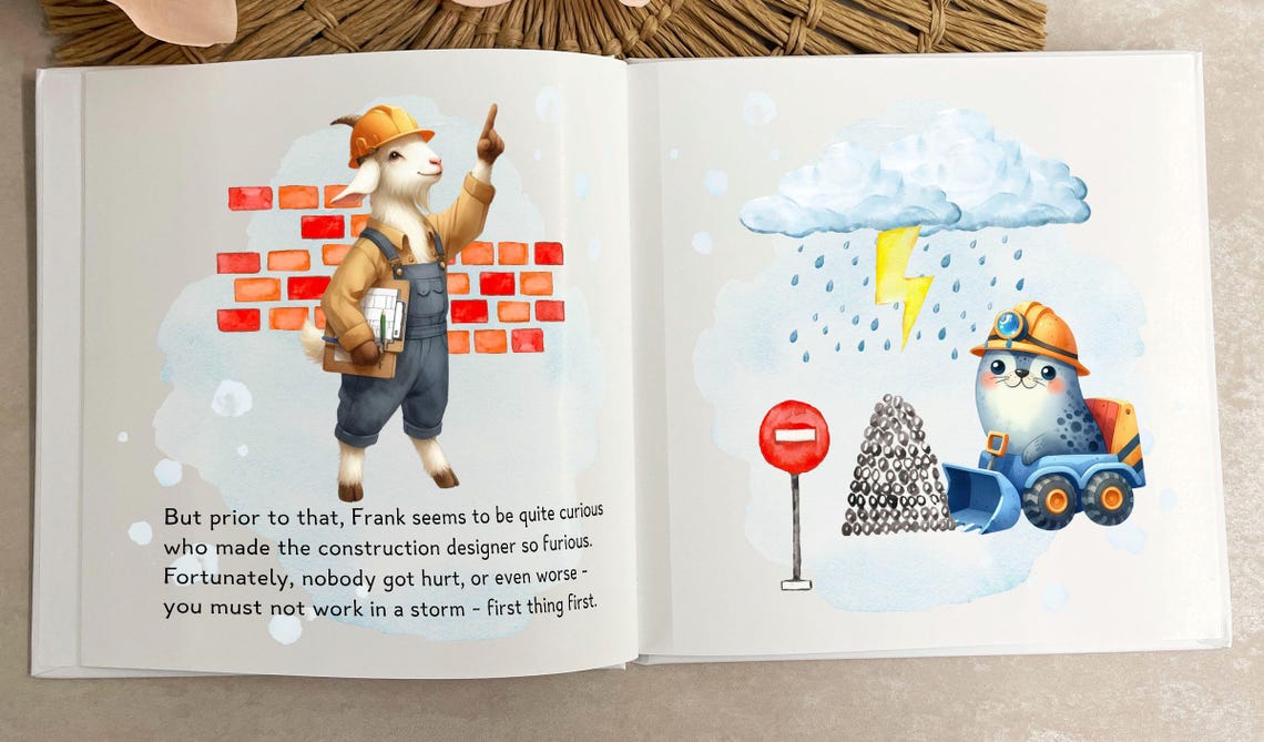 Personalized Gift for Boys Digger Book for Kids Excavator Gifts ...