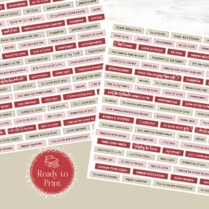 Valentine Ephemera, Junk Journal Words, Romantic Sayings, Printable ...