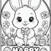 6 Cute Easter Animal Coloring Pages - Etsy
