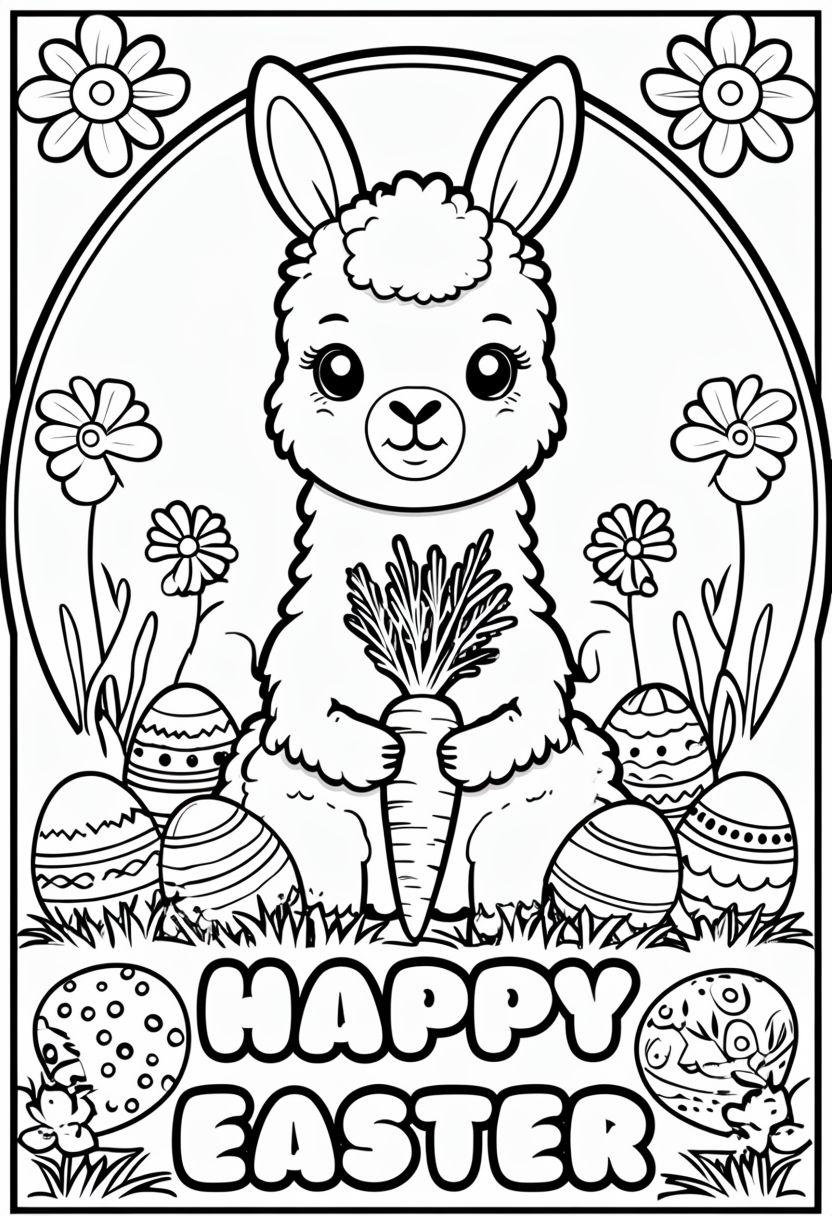 6 Cute Easter Animal Coloring Pages - Etsy