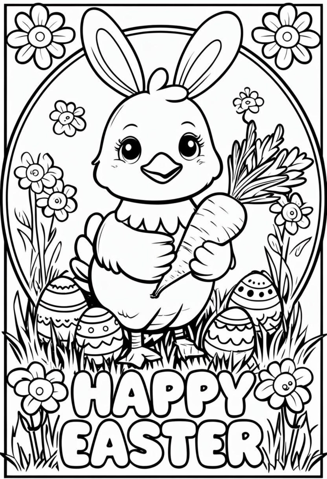 6 Cute Easter Animal Coloring Pages - Etsy