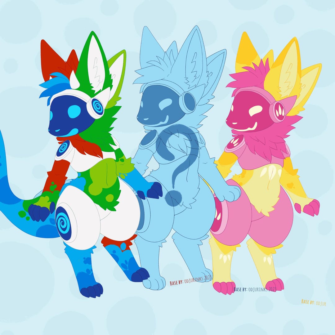 Mystery Protogen 4 Ears Custom Furry Adopts - Etsy