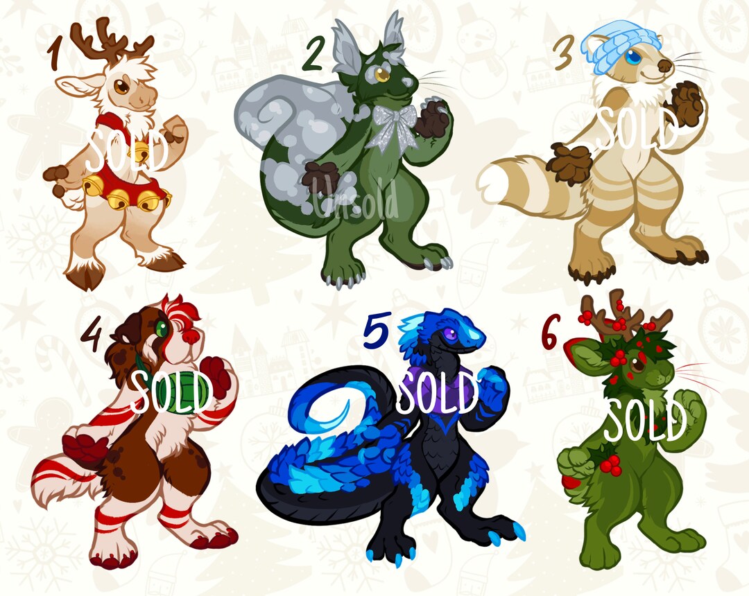 Winter Anthro Furry Character Adopts - Etsy