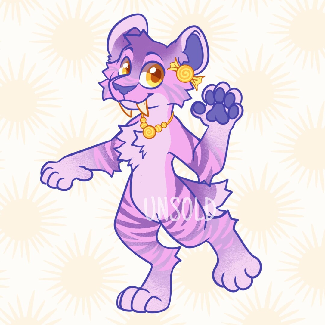 Candy Cat Furry Anthro Character Adopt - Etsy