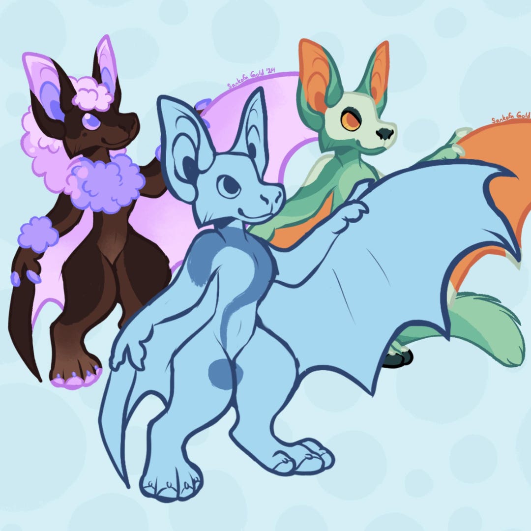 Mystery Bat Custom Adopt Design - Etsy