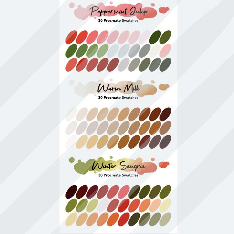 Fall Winter Procreate Color Palette Bundle - Etsy