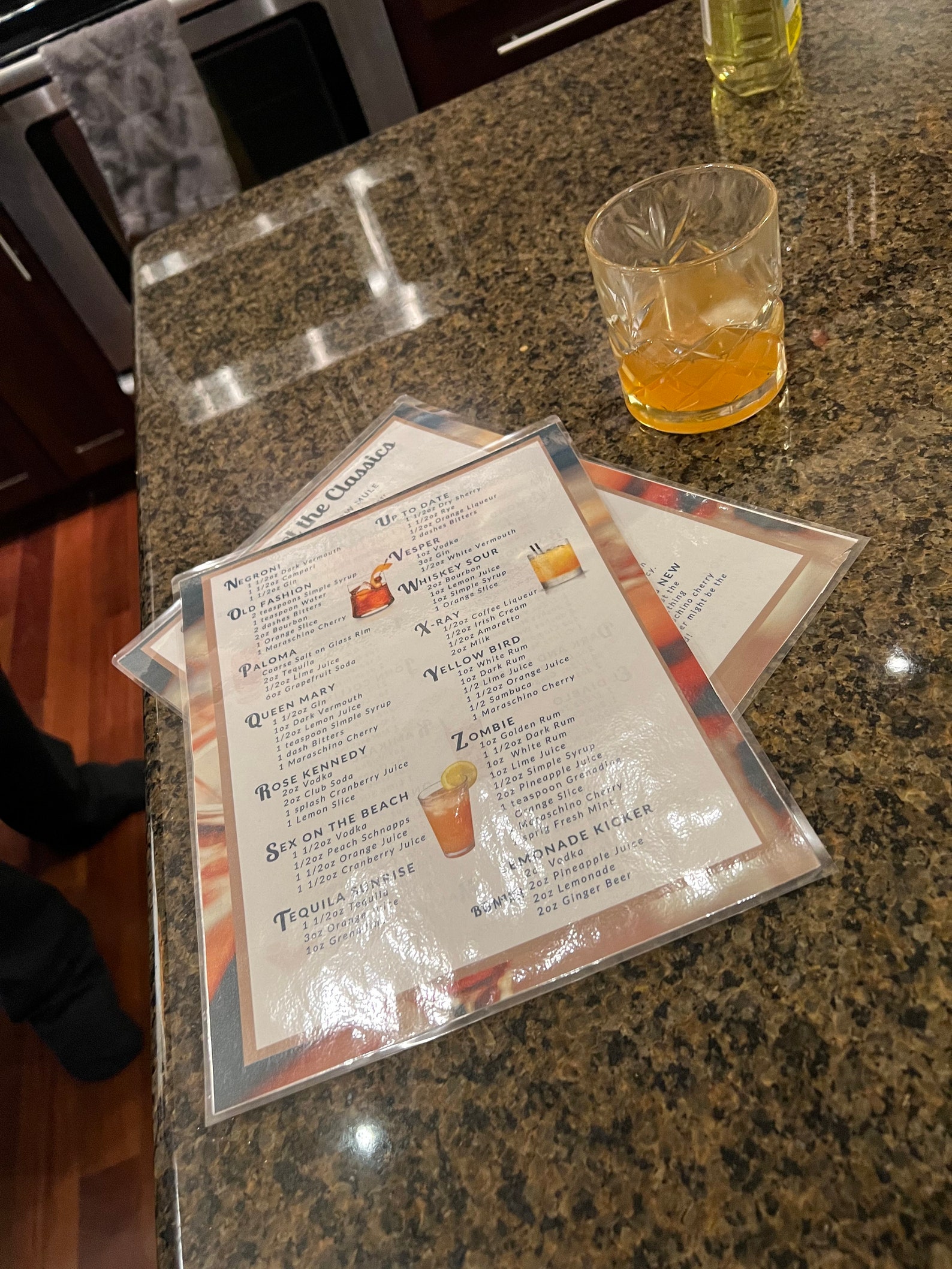 Alcohol ABC Cocktail List of Drink Recipes, Printable Bar Menu, Digital ...