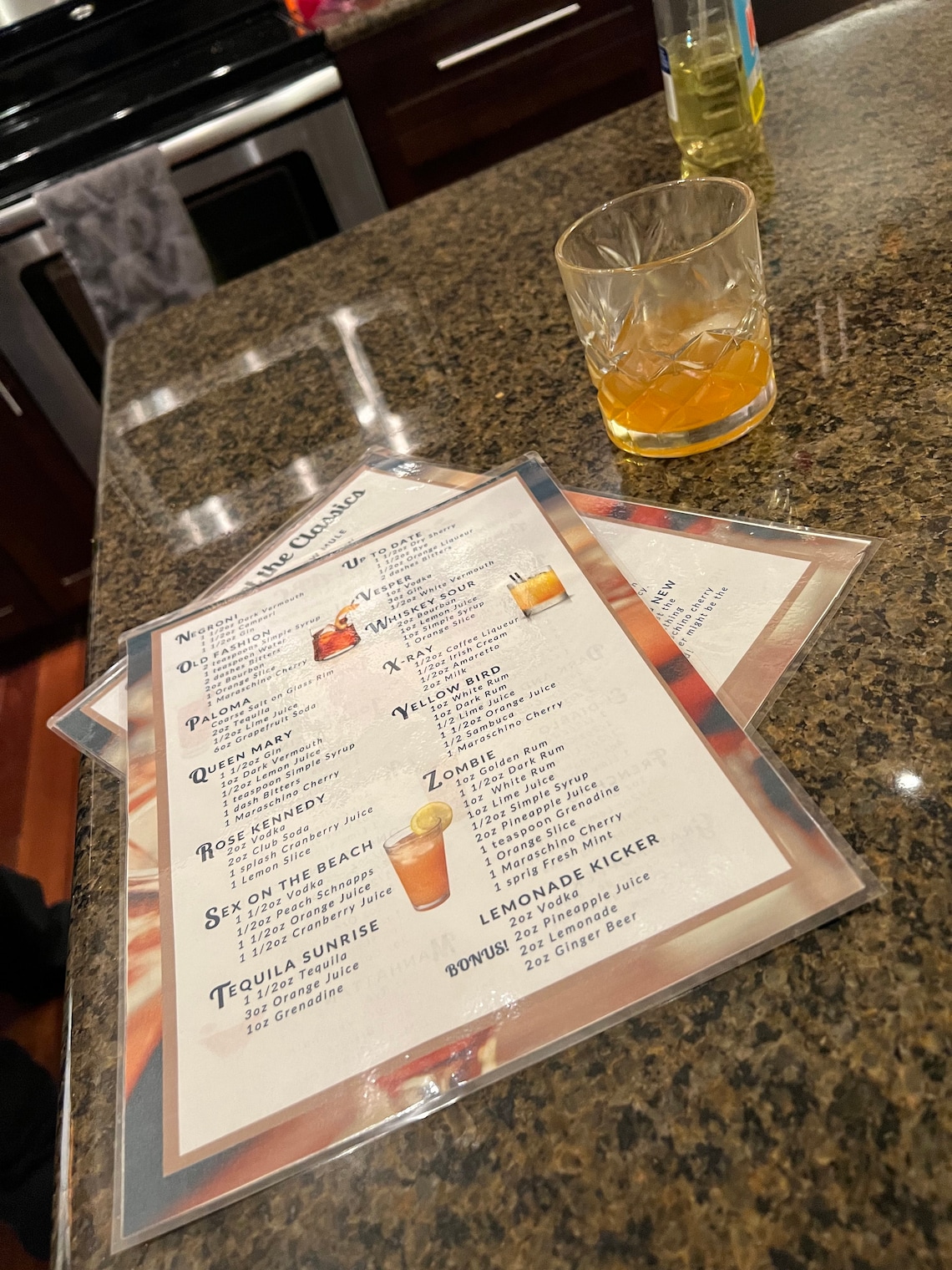 Alcohol ABC Cocktail List of Drink Recipes Printable Bar - Etsy