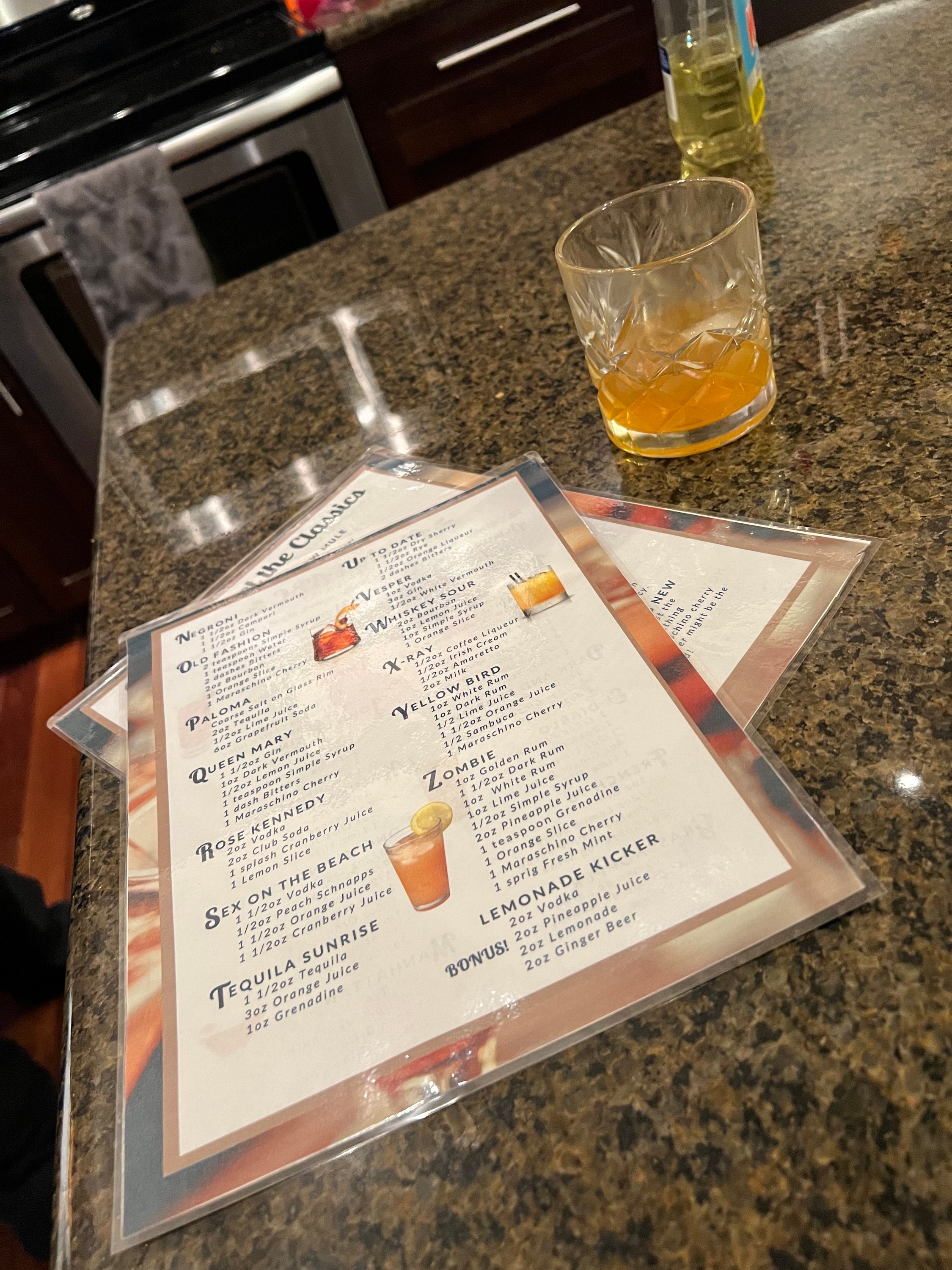 Alcohol ABC Cocktail List of Drink Recipes Printable Bar - Etsy UK