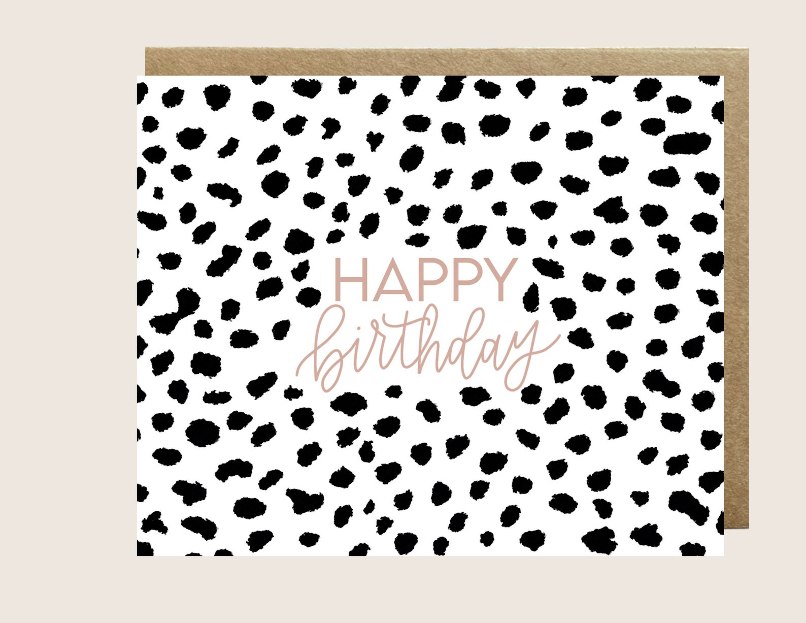 Happy Birthday Card Birthday Card Dalmatian Print Card | Etsy