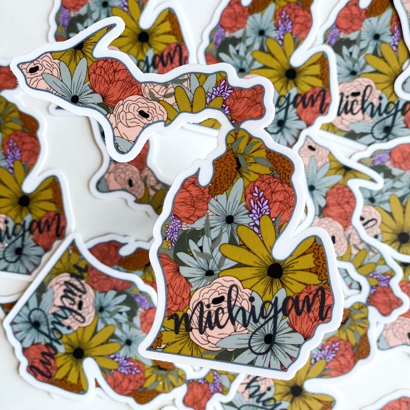 Michigan Sticker - Etsy