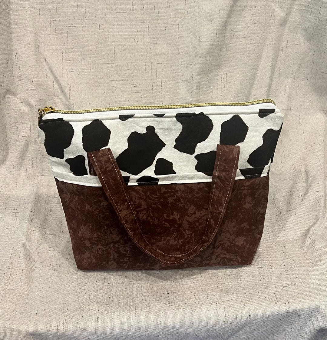 Cow Print Small Tote - Etsy