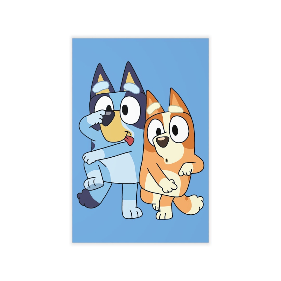 Silly Bluey and Bingo Wall Decals - Etsy Canada