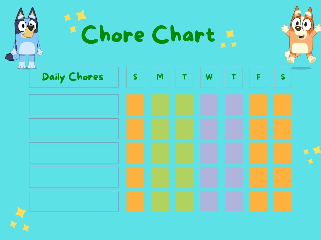 Bluey Chore Chart - Etsy