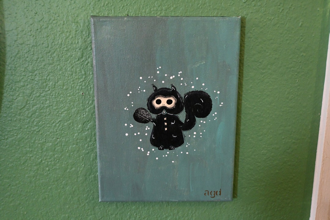 ADHD Art, ADHD, Canvas Painting, 9x12", Wall Decor, Wall Hanging, Mixed ...