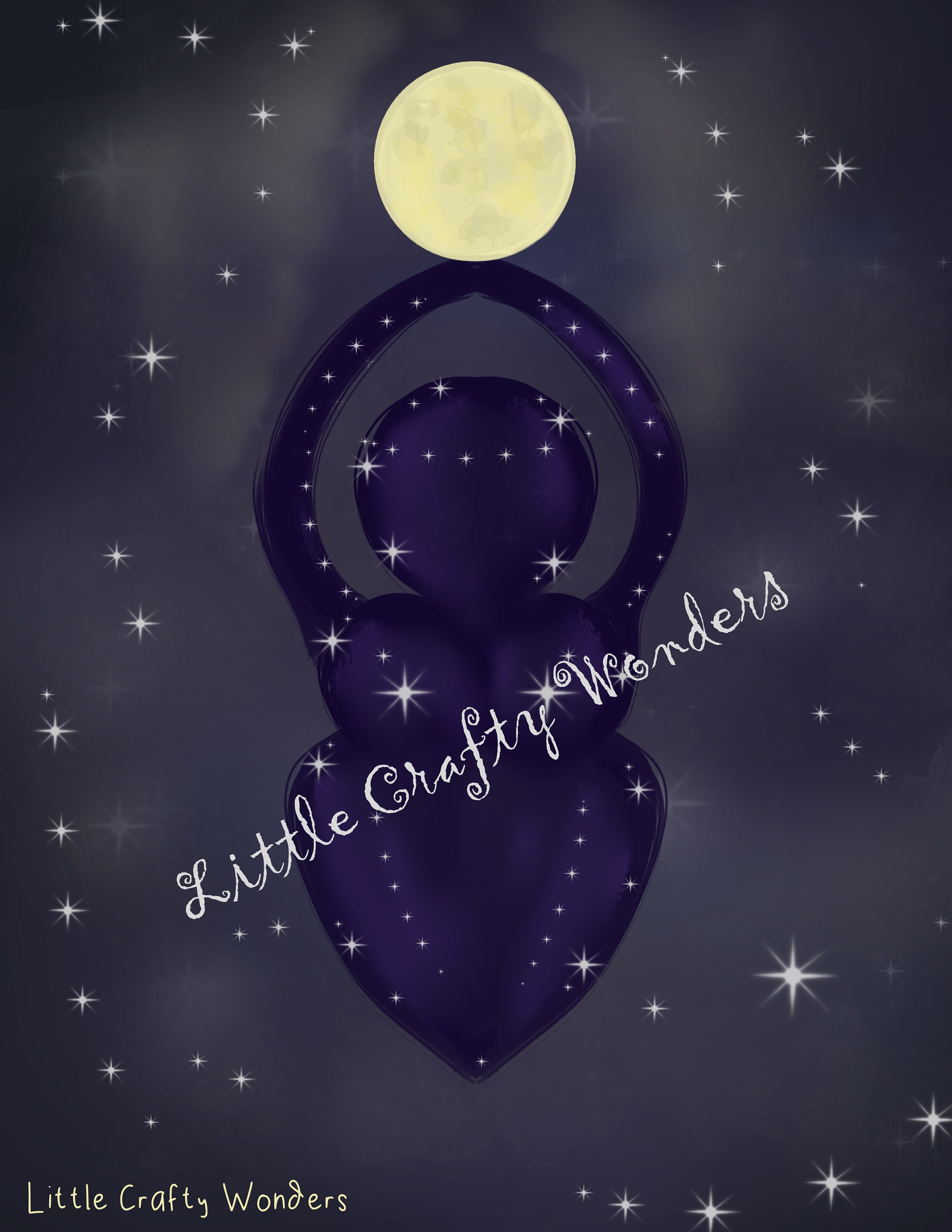 Moon Goddess Illustration, Digital Art, Digital Illustration, Goddess ...