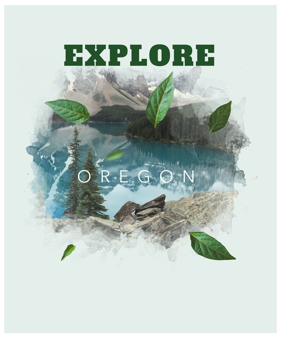 Explore Oregon Digital Art Print (digital Download, PNG) - Etsy