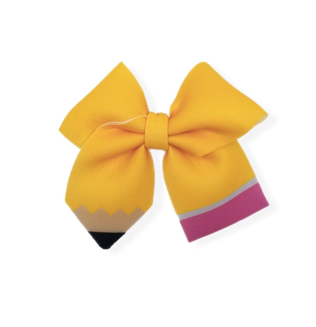 Pencil Hair Bow, Back to School Hair Bow, Pencil Sailor Hair Bow ...