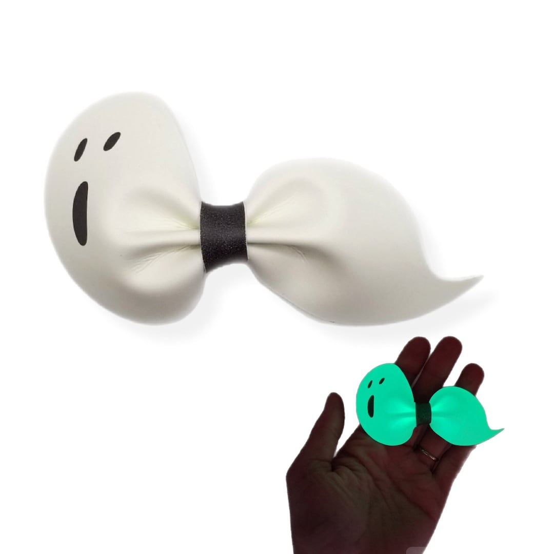 Glow in the Dark Ghost Hair Bow, Halloween Ghost Hair Bow, White Ghost ...