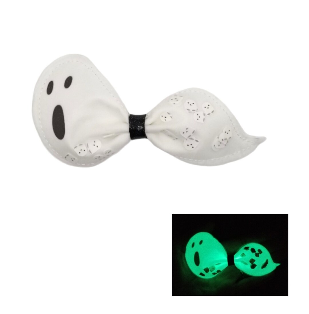 Glow in the Dark Ghost Shaker Hair Bow, Cute Ghost Bow, Ghost Shaker ...