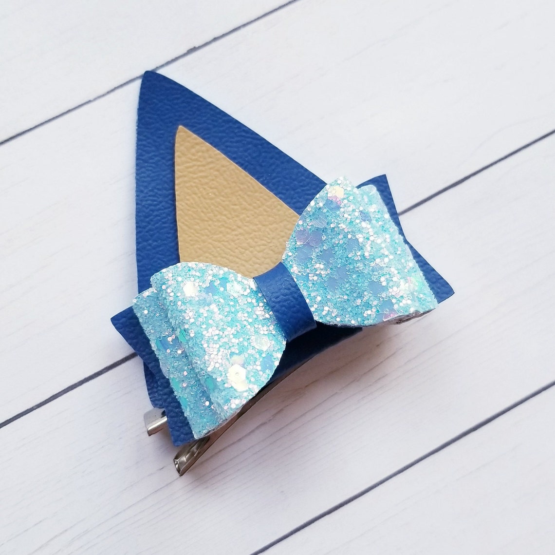 Blue Dog Ears Blue Dog Hair Clips Blue Dog Hair Bows Blue - Etsy