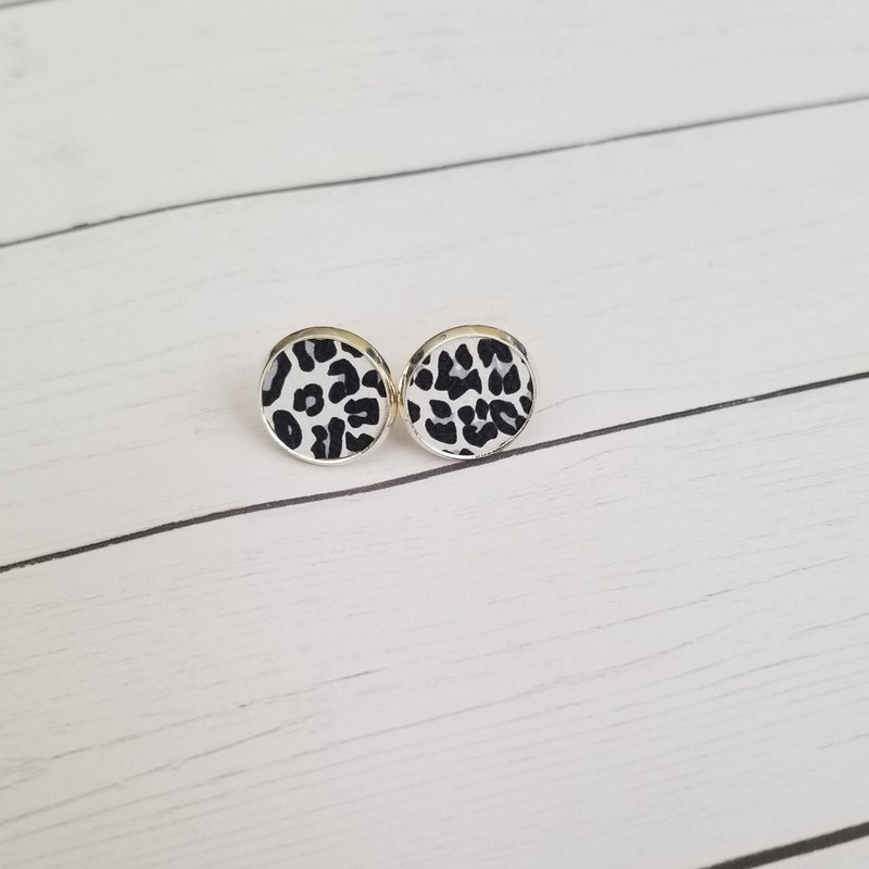 Leopard Stud Earrings - Etsy