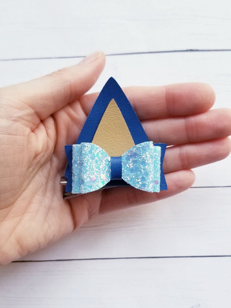 Blue Dog Ears Blue Dog Hair Clips Blue Dog Hair Bows Blue - Etsy
