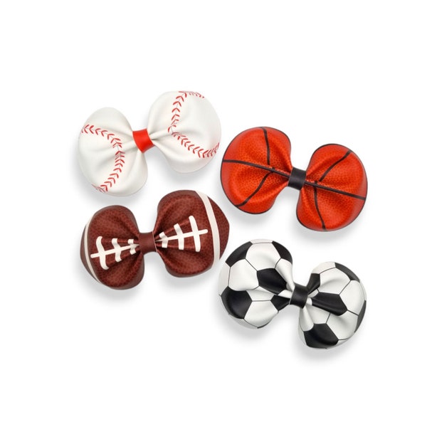 Football Hair Bow - Etsy