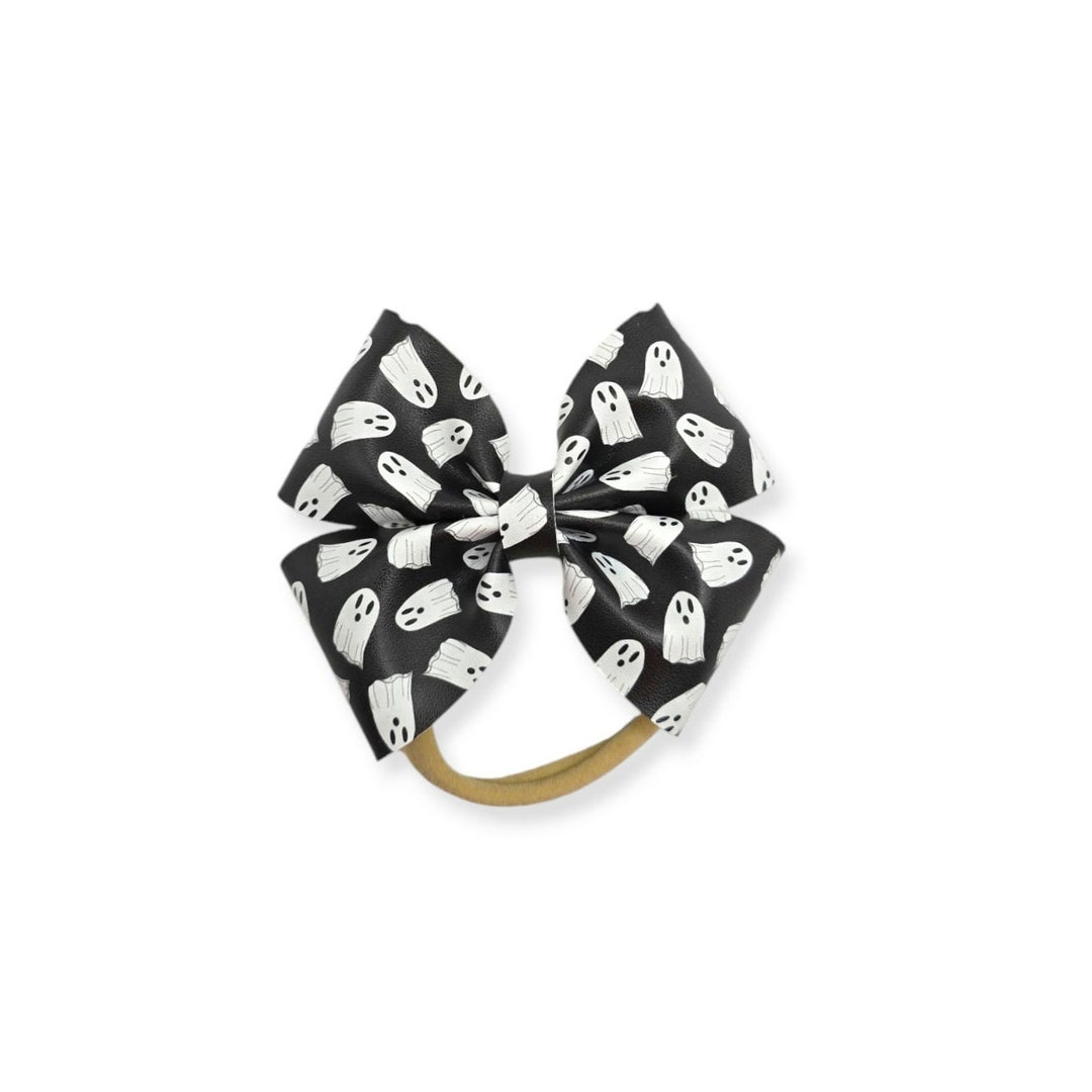 Ghosts Hair Bow, Halloween Ghost Headband Bow, Baby Halloween Hair Bows ...