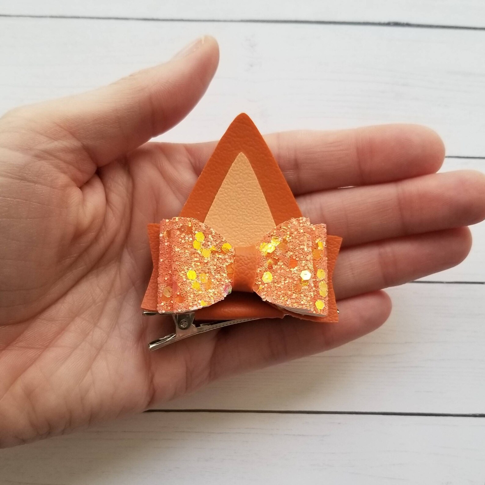 Orange Dog Ears Orange Dog Hair Clips Orange Dog Hair Bows - Etsy