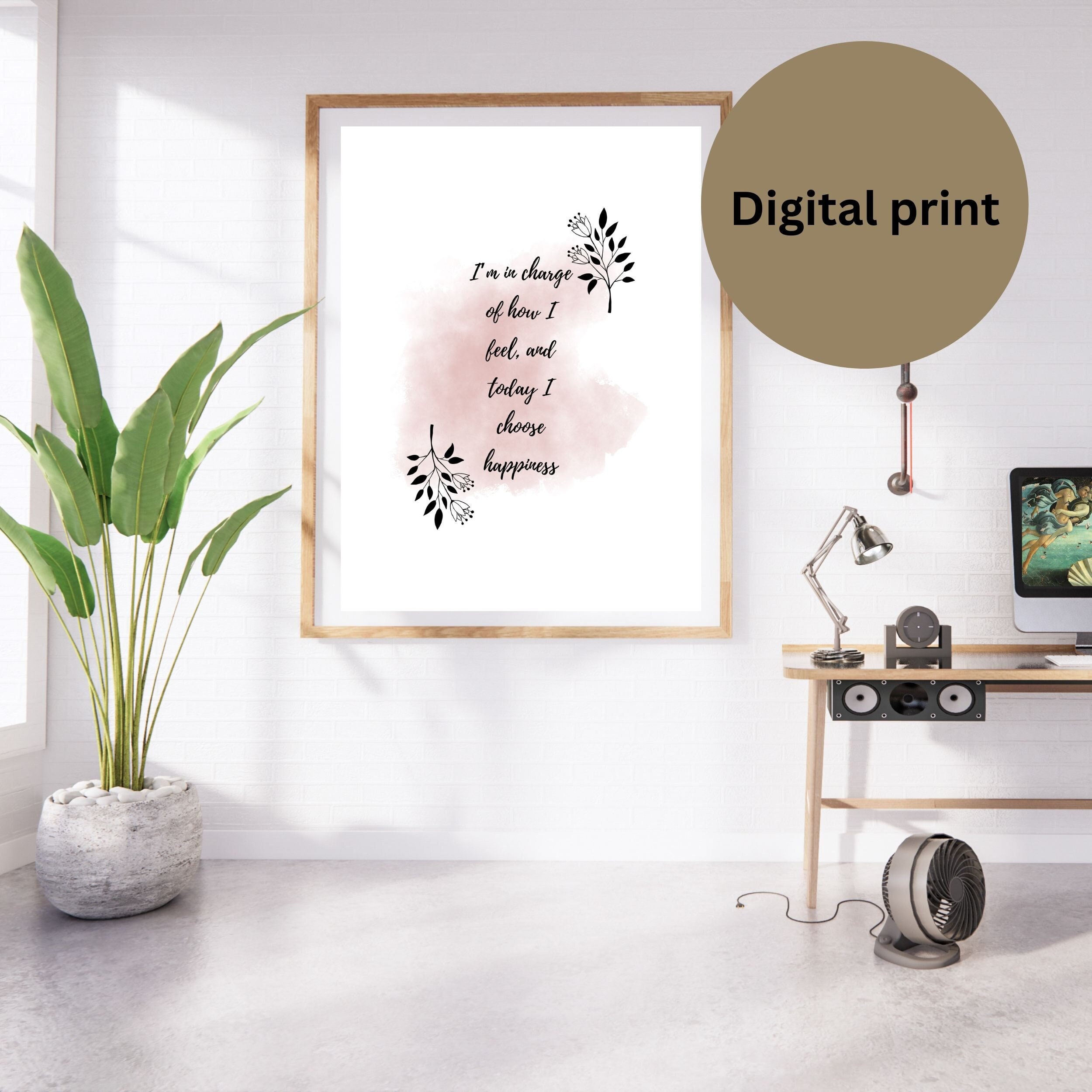 Printable Positive Affirmation Wall Art Home Office Decor Motivation ...