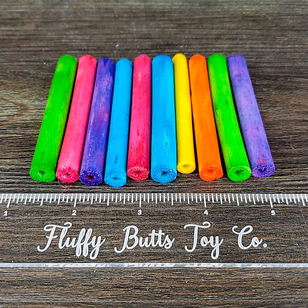 Colored Jute Sticks Without Bark - 10 Pack - Safe Chews for Guinea Pigs ...