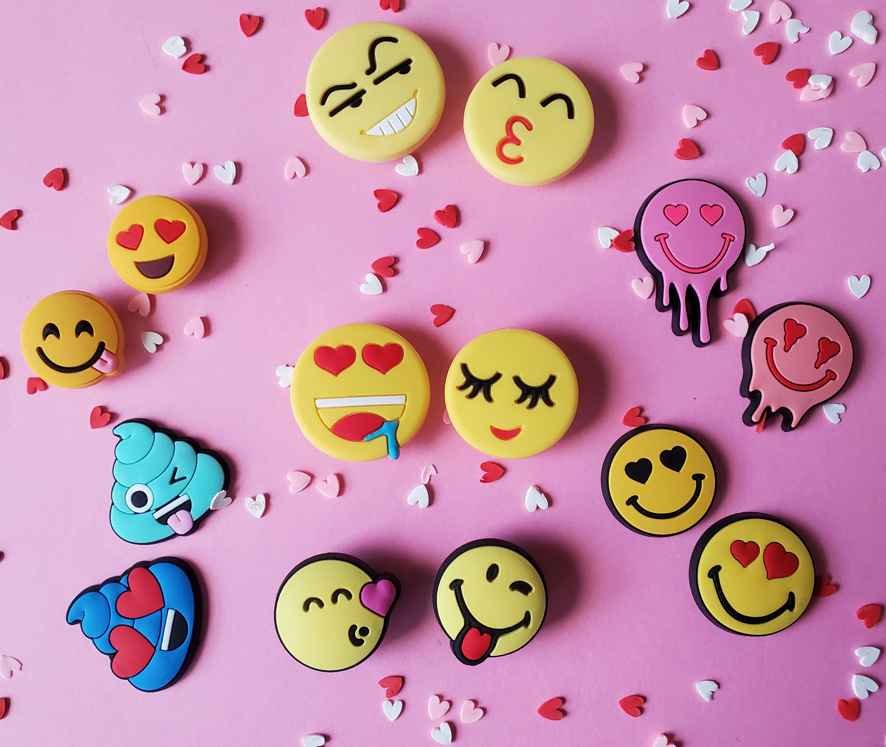 NEW Valentines Shoe Charms, Love Shoe Charms, Smiley Face Shoe Charms ...