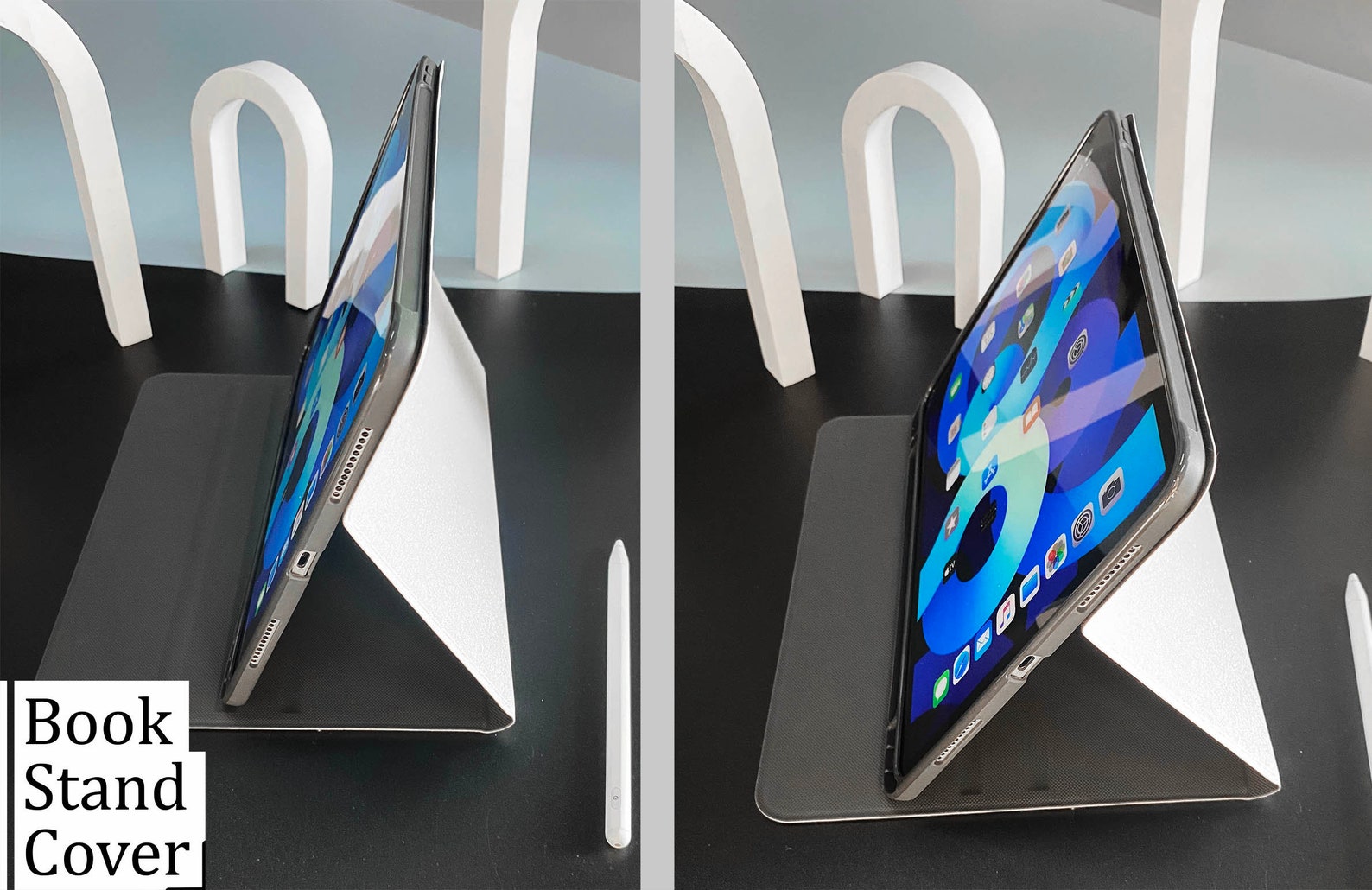 Gray Smileys Ipad Smart Case Build-in Apple Pencil Holder | Etsy