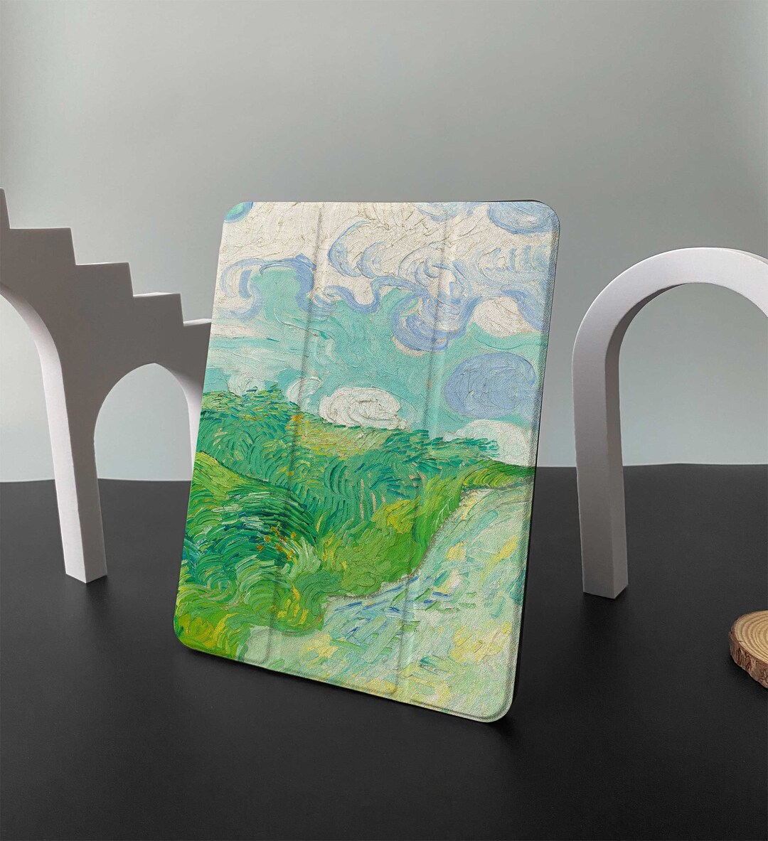The Green Wheat Fields iPad Smart Case Build-in Apple Pencil Holder ...