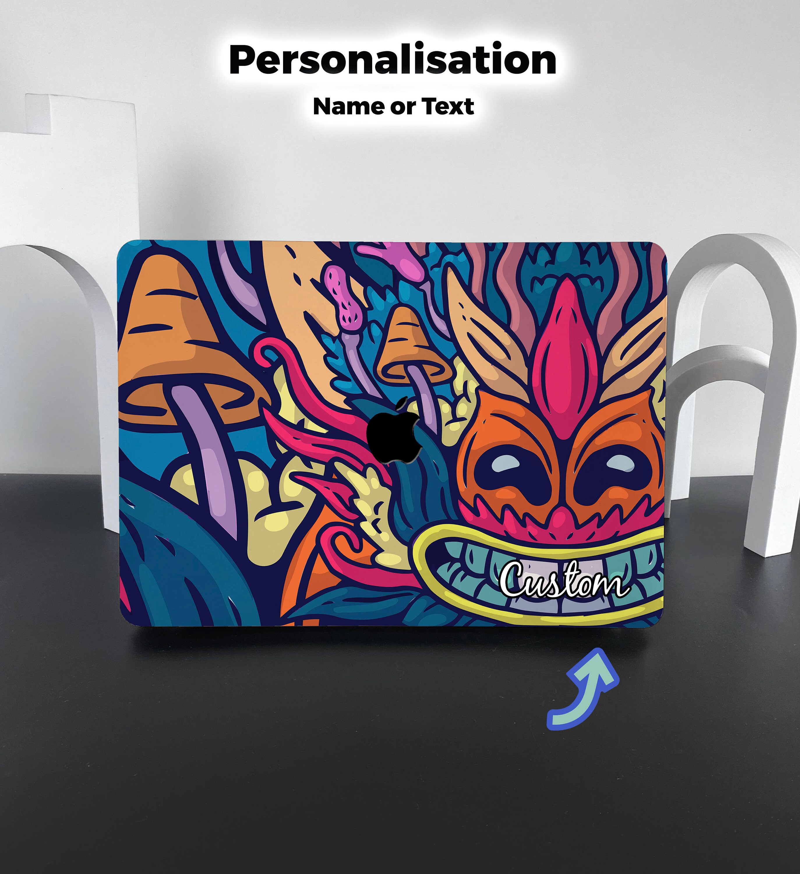 Hard Laptop Case the Magic of Mushrooms Personalized - Etsy