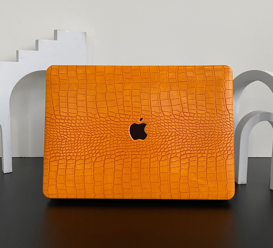 Vivid Orange Leather MacBook Case Personalized Customization for ...