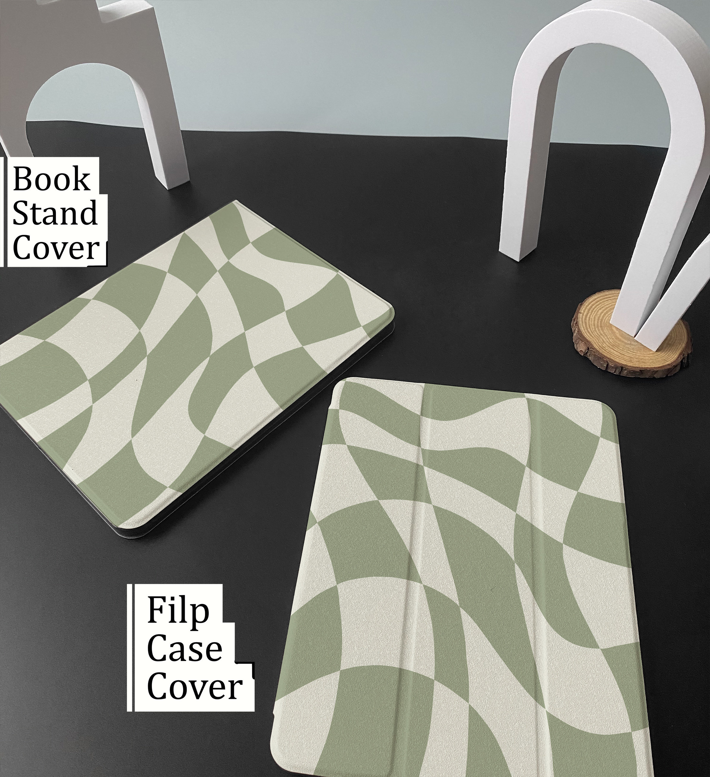 Matcha Rotate Grid Ipad Smart Case Build-in Apple Pencil | Etsy