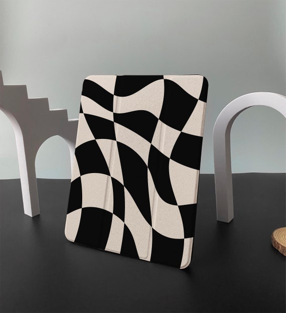 Black Checkerboard Ipad Smart Case Build-in Apple Pencil - Etsy