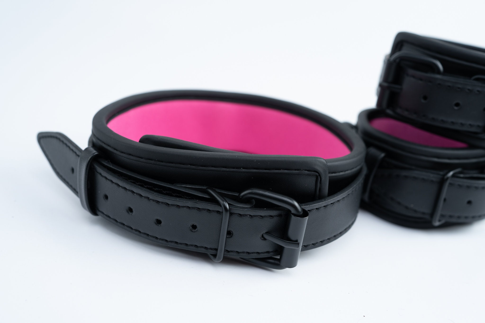 Premium Purple Black Restraints Kit, Black Set With Red, Leather ...