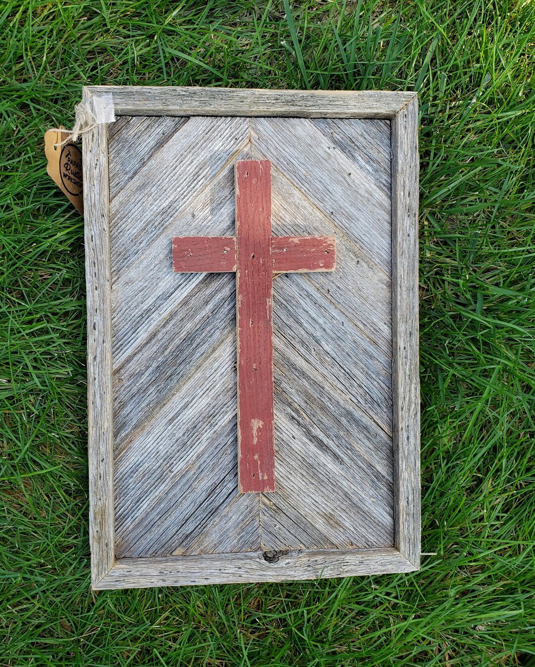 Handcrafted Rustic Wood Red Cross Decor - Etsy