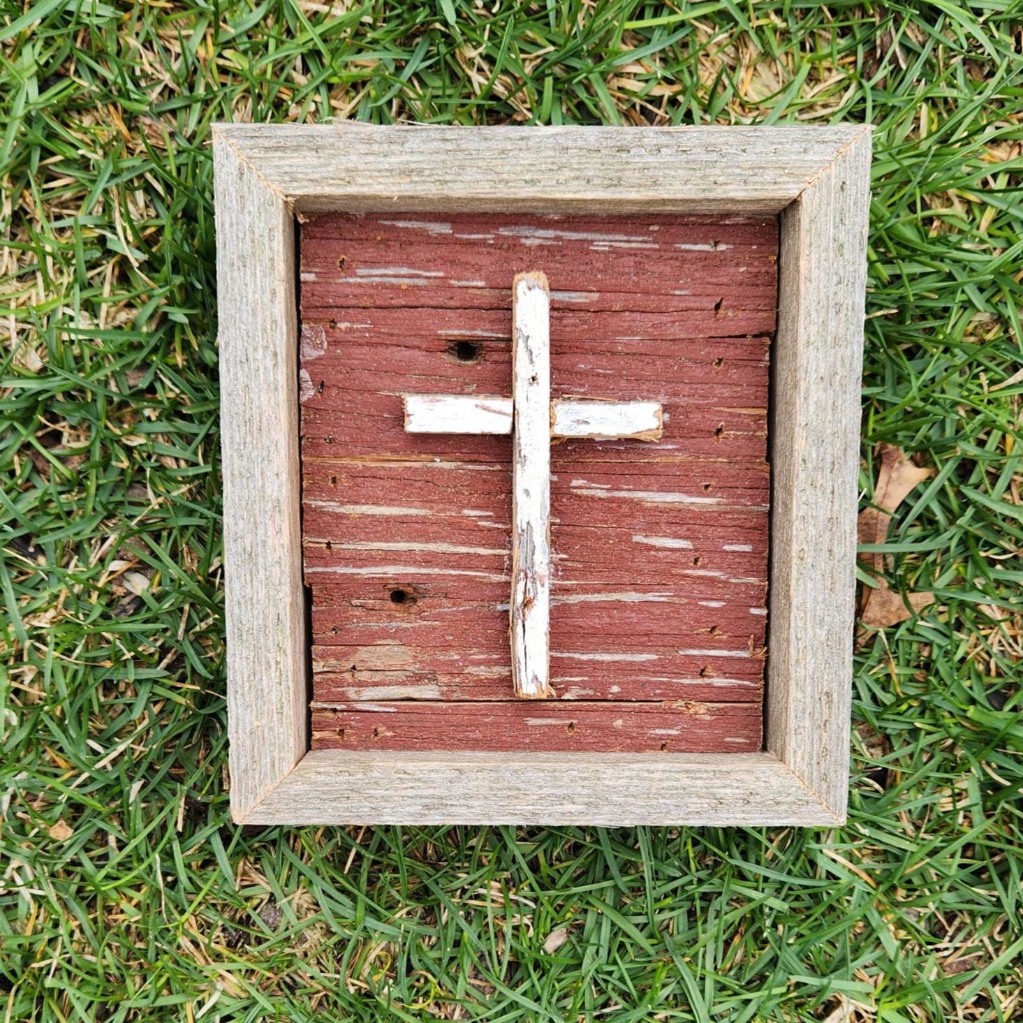 Handcrafted White Rustic Wood SMALL Cross Decor - Etsy