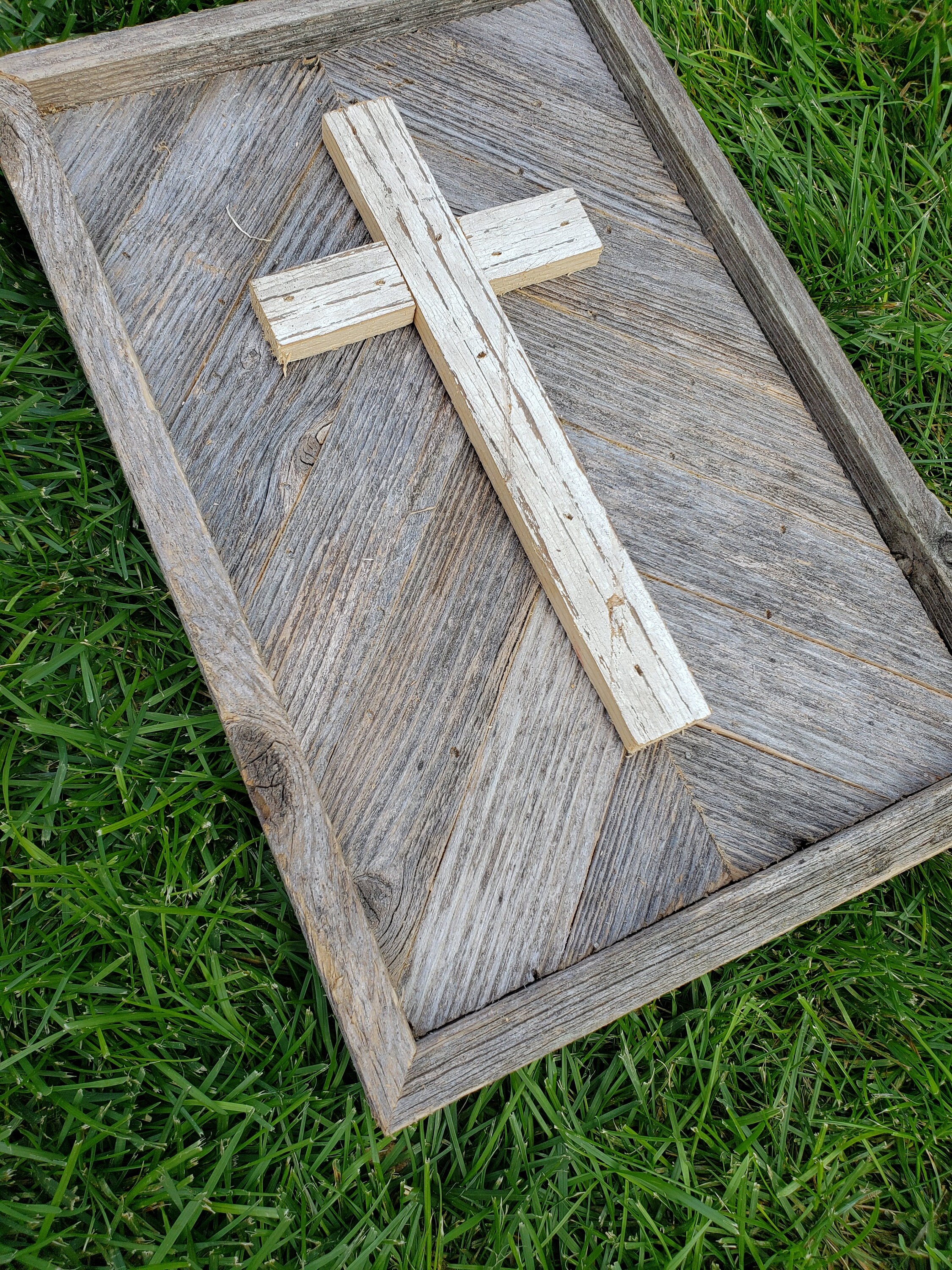 Handcrafted Rustic Wood White Cross Decor - Etsy