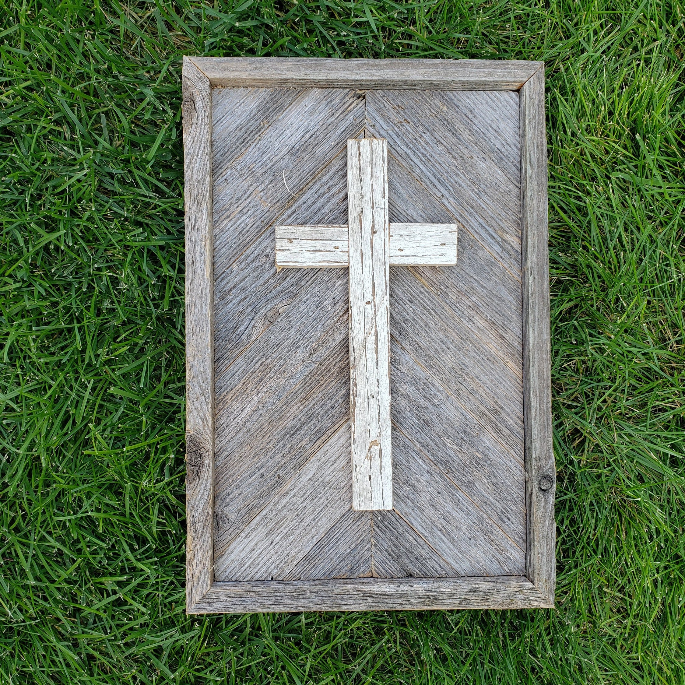 Handcrafted Rustic Wood White Cross Decor - Etsy
