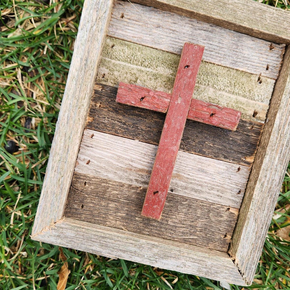 Handcrafted White Rustic Wood SMALL Cross Decor - Etsy