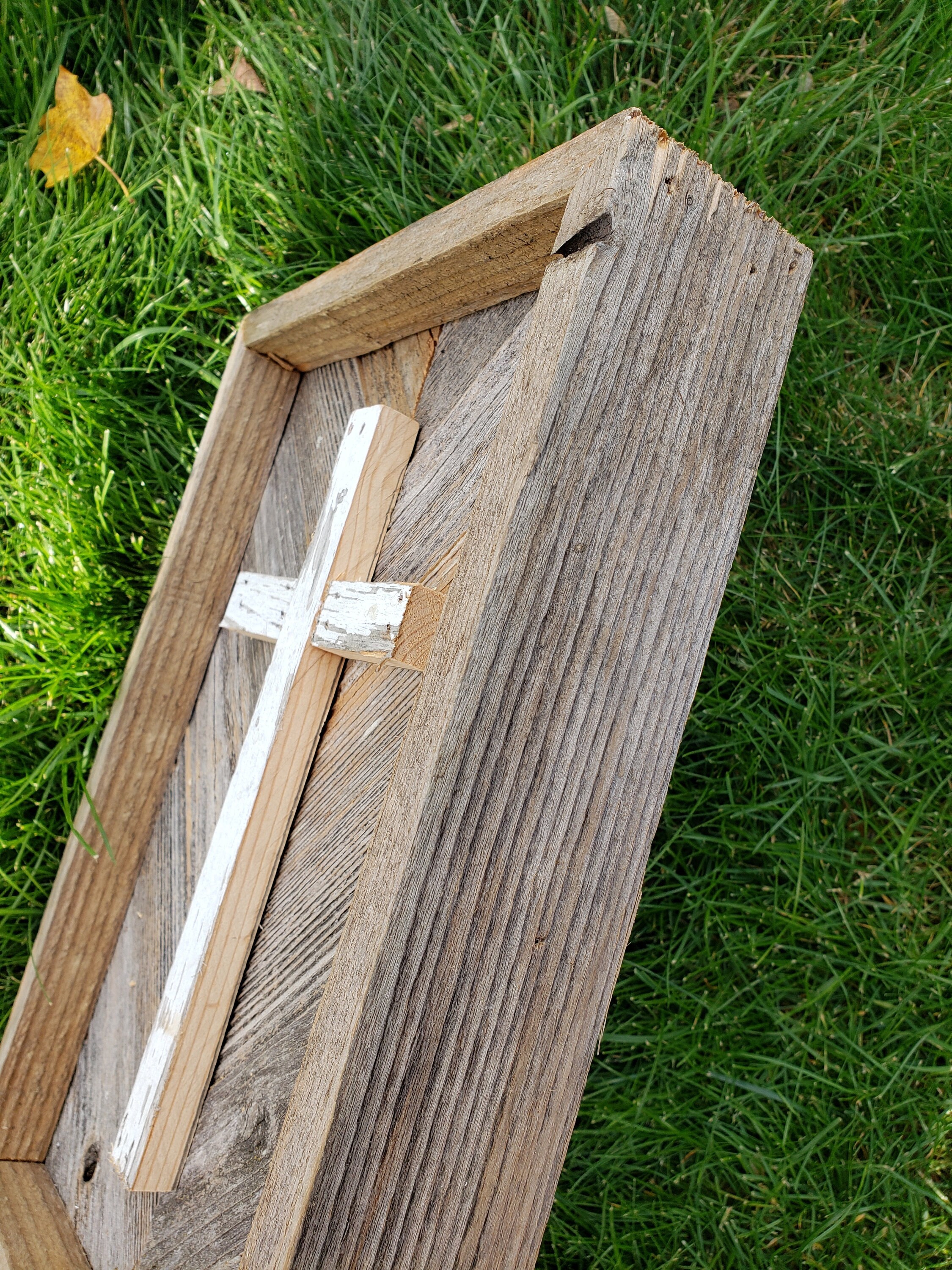 Handcrafted Rustic Wood White Cross Decor - Etsy
