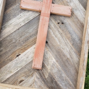 Handcrafted Rustic Wood Red Cross Decor - Etsy