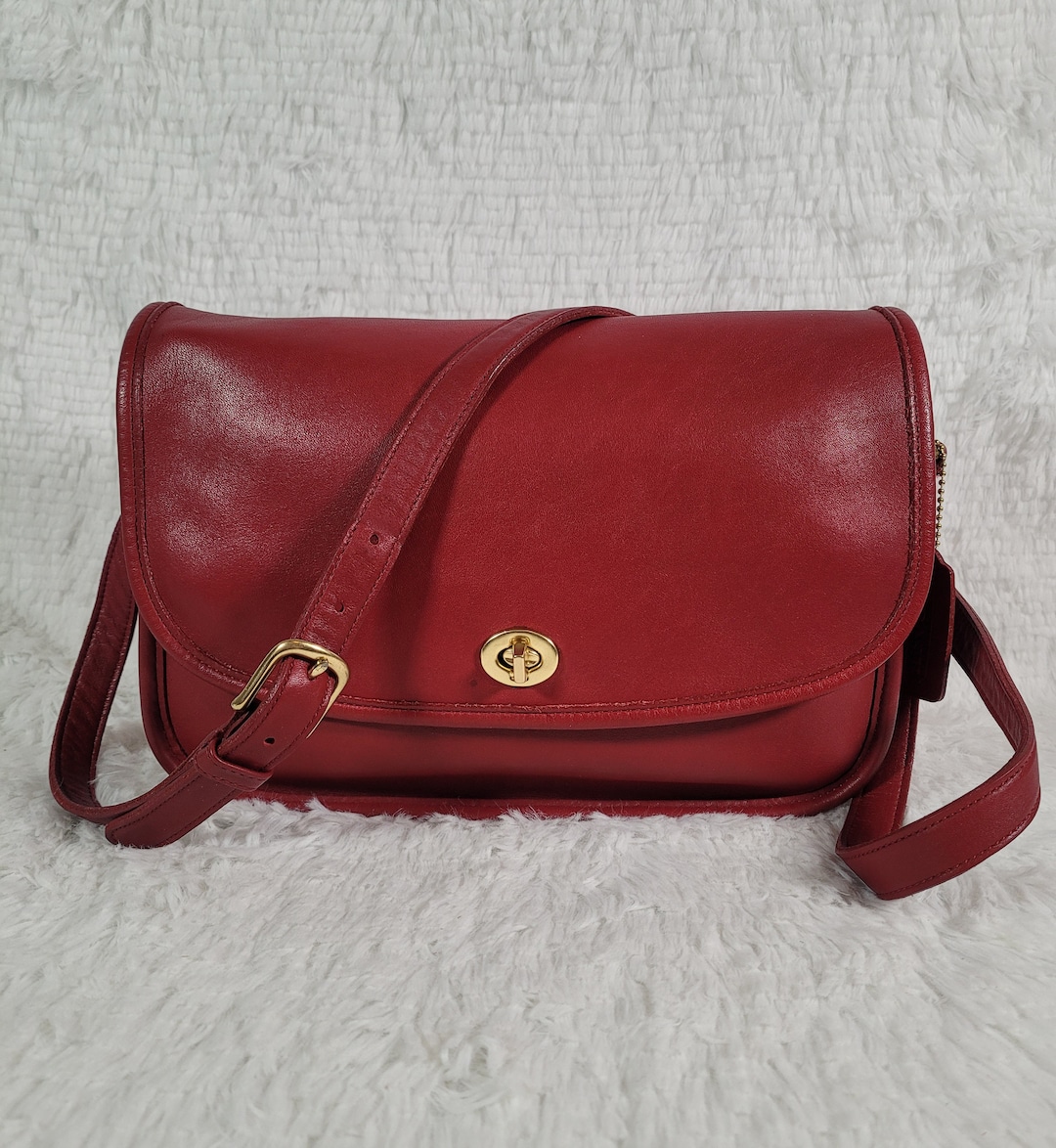 Red Vintage Coach City Bag 9790 - Etsy