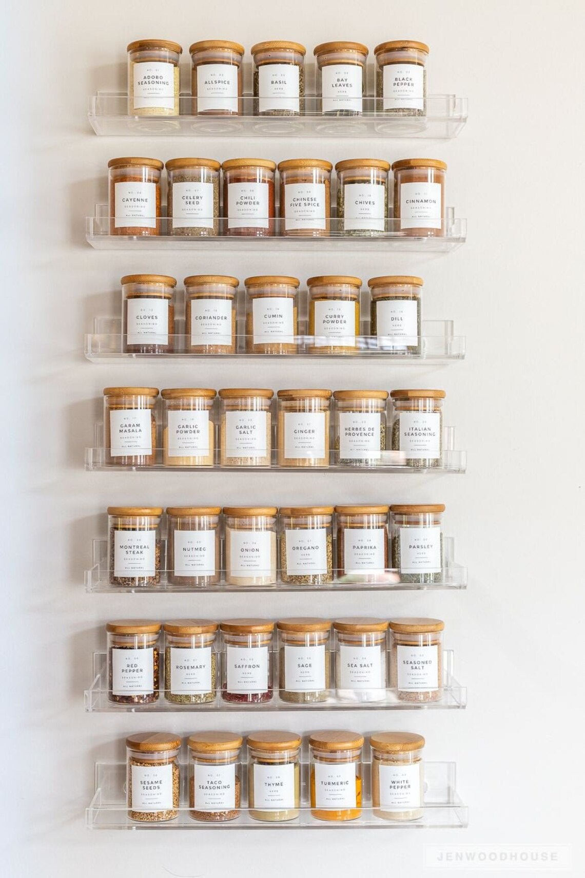 50 Kitchen Label Template , Modern Minimalist Spice Jar Label , Spice ...